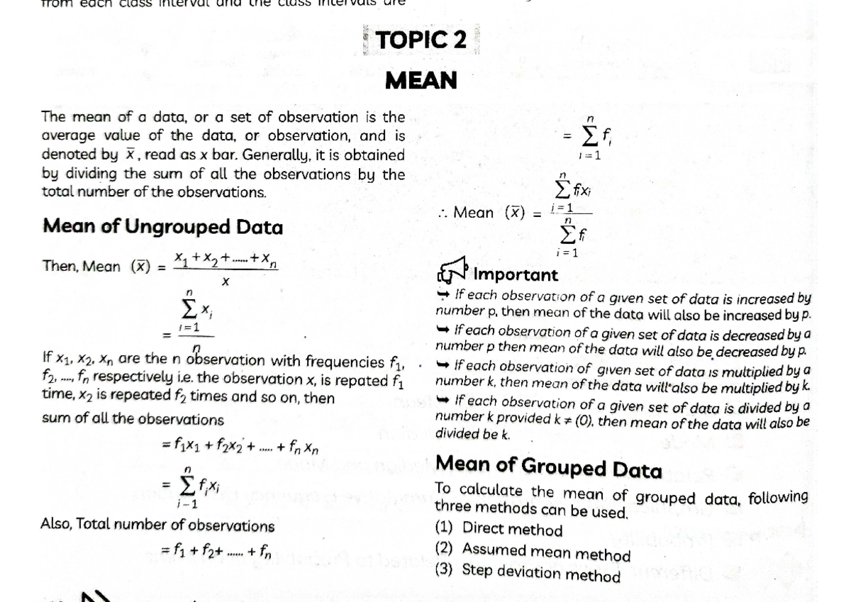 How to determine MEAN in statistics... Class 10 - Mathematics Class10 ...