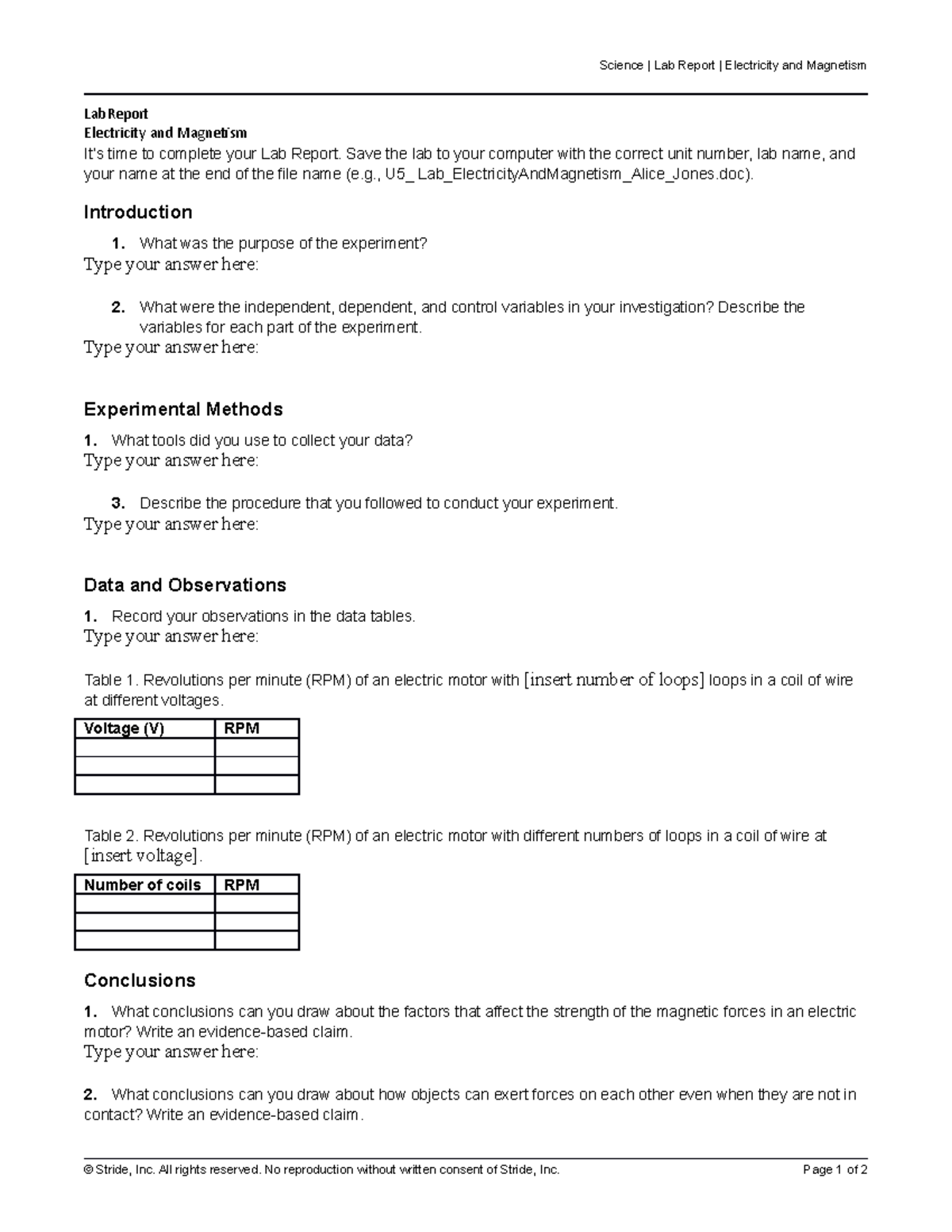 8520679 - bbbbbbbbbbbbbbbbbbbbbbbbbbbbbb - Science | Lab Report ...