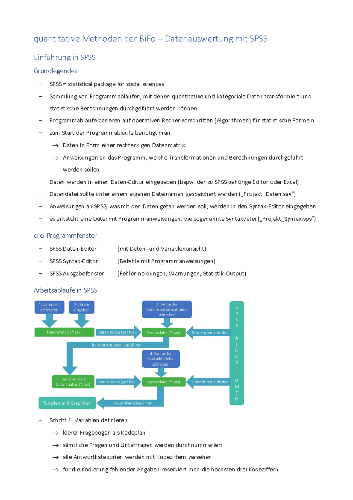 Quantitative Methoden der Bi Fo - Zusammenfassung 8 - Statistik mit ...