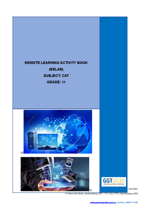 CAT A.T.P Grade 12 2023 - 2023/24 ANNUAL TEACHING PLANS: COMPUTER ...