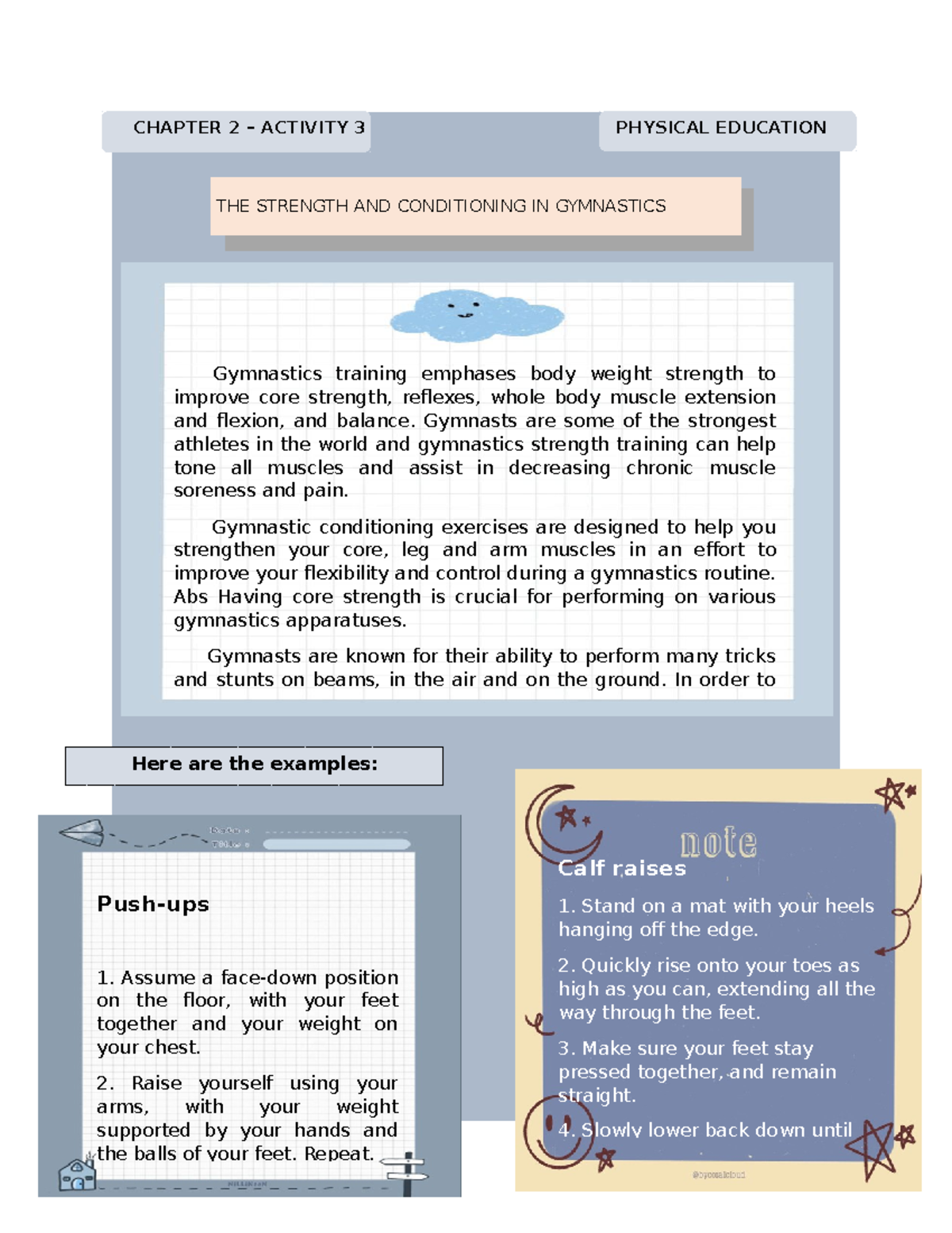 Activity Chapter 3 Olphye - CHAPTER 2 – ACTIVITY 3 PHYSICAL EDUCATION ...