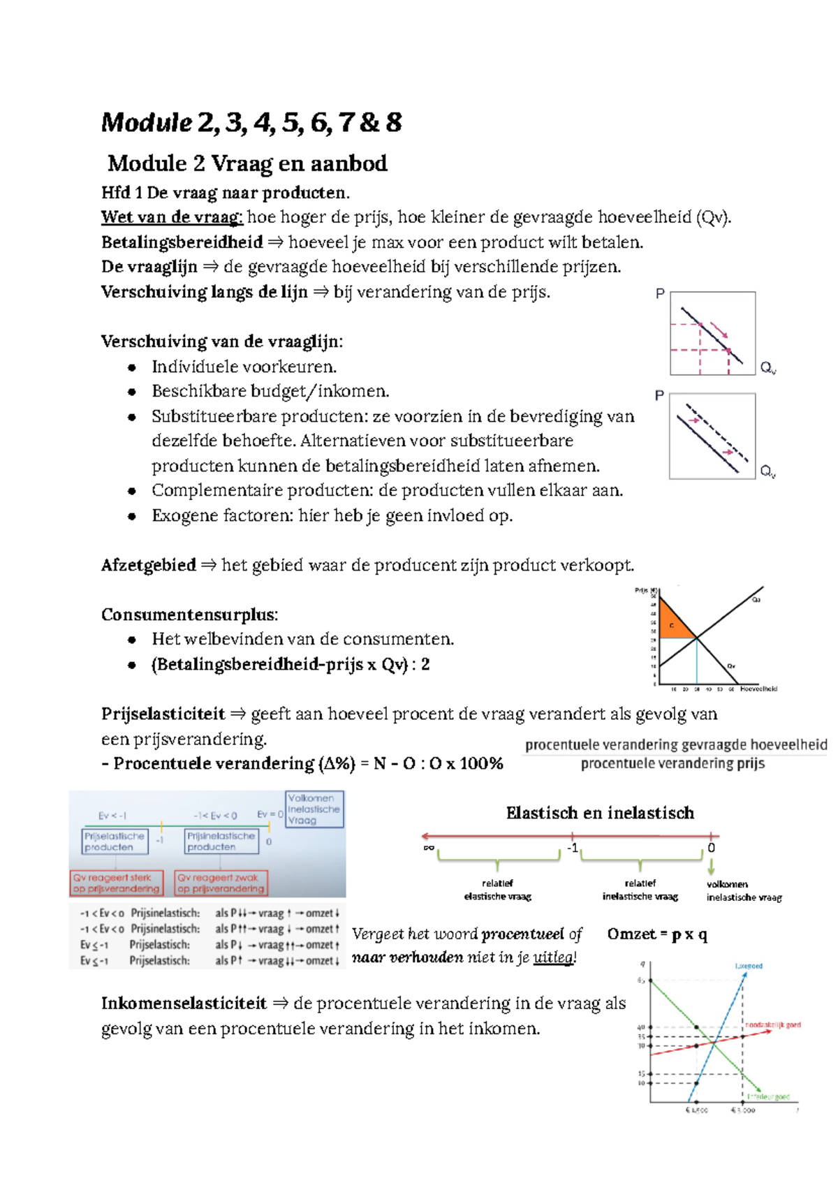 Eco exam stof - module 2-8 eco aantekening - Module 2, 3, 4, 5, 6, 7 ...