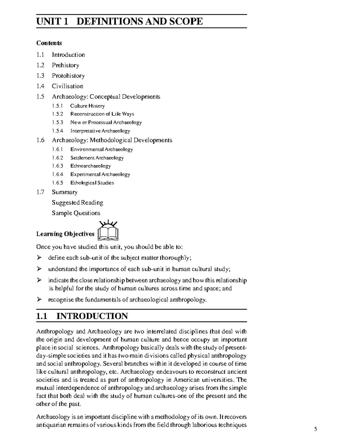 1 Archaeology defination ans scope - Definitions and Scope UNIT 1 ...