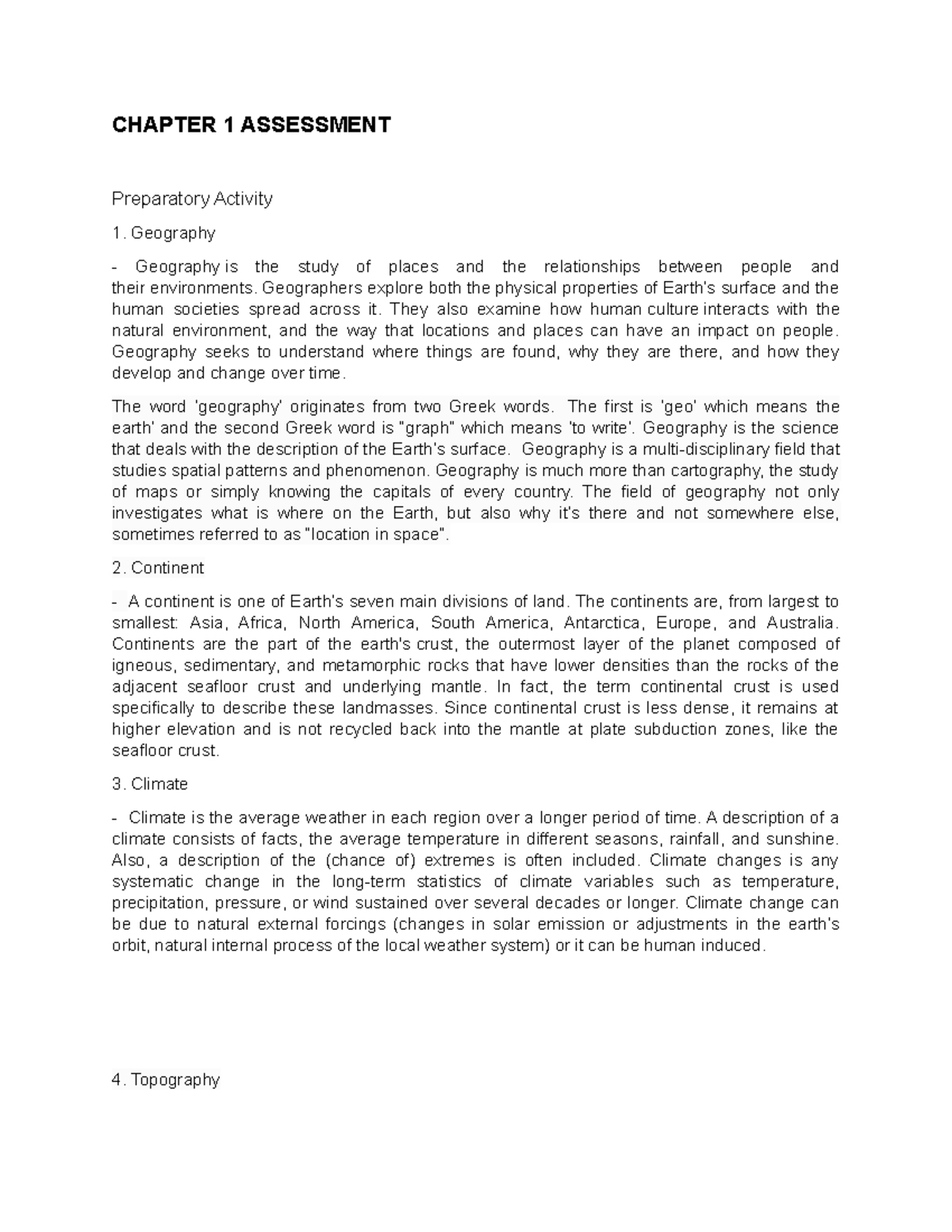 Chapter 1 Assessment in socsci - CHAPTER 1 ASSESSMENT Preparatory ...