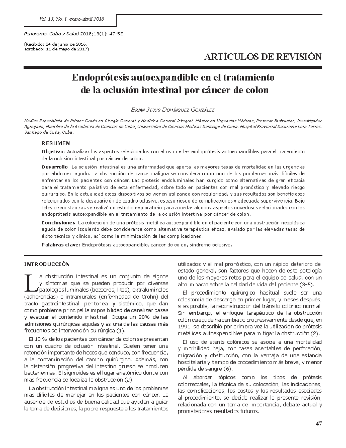 Dialnet-Endoprotesis Autoexpandible En El Tratamiento De La Oclus ...