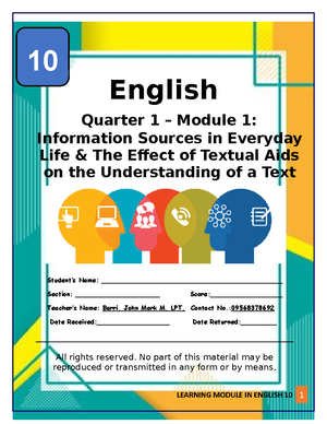 Humss-CNF Quarter 1, Module 1 - A Close Look at the Literary Genre ...