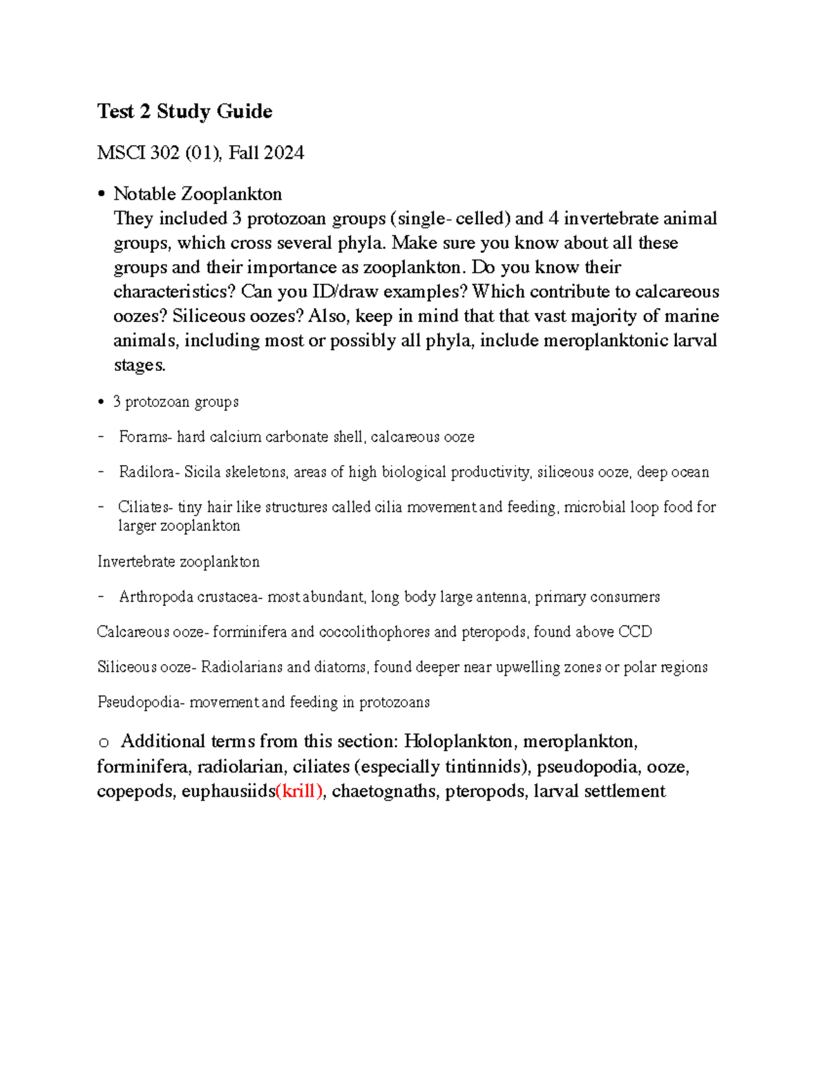 Untitled - Study guide for test 2 - Test 2 Study Guide MSCI 302 (01 ...