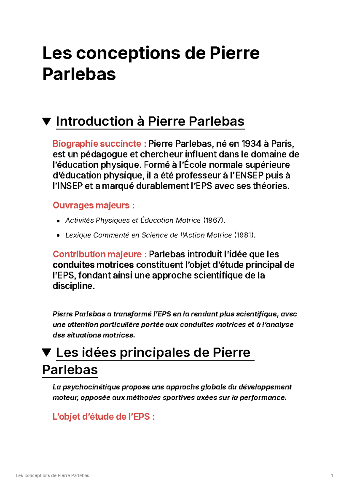 Conceptions PParlebas - EPS - Les conceptions de Pierre Parlebas ...