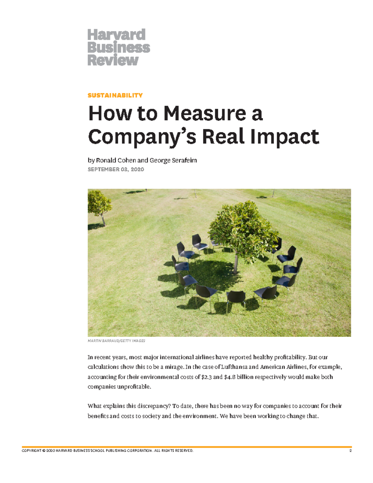 How to measure impact - Used in COM 362 - SUSTAINABILITY How to Measure ...