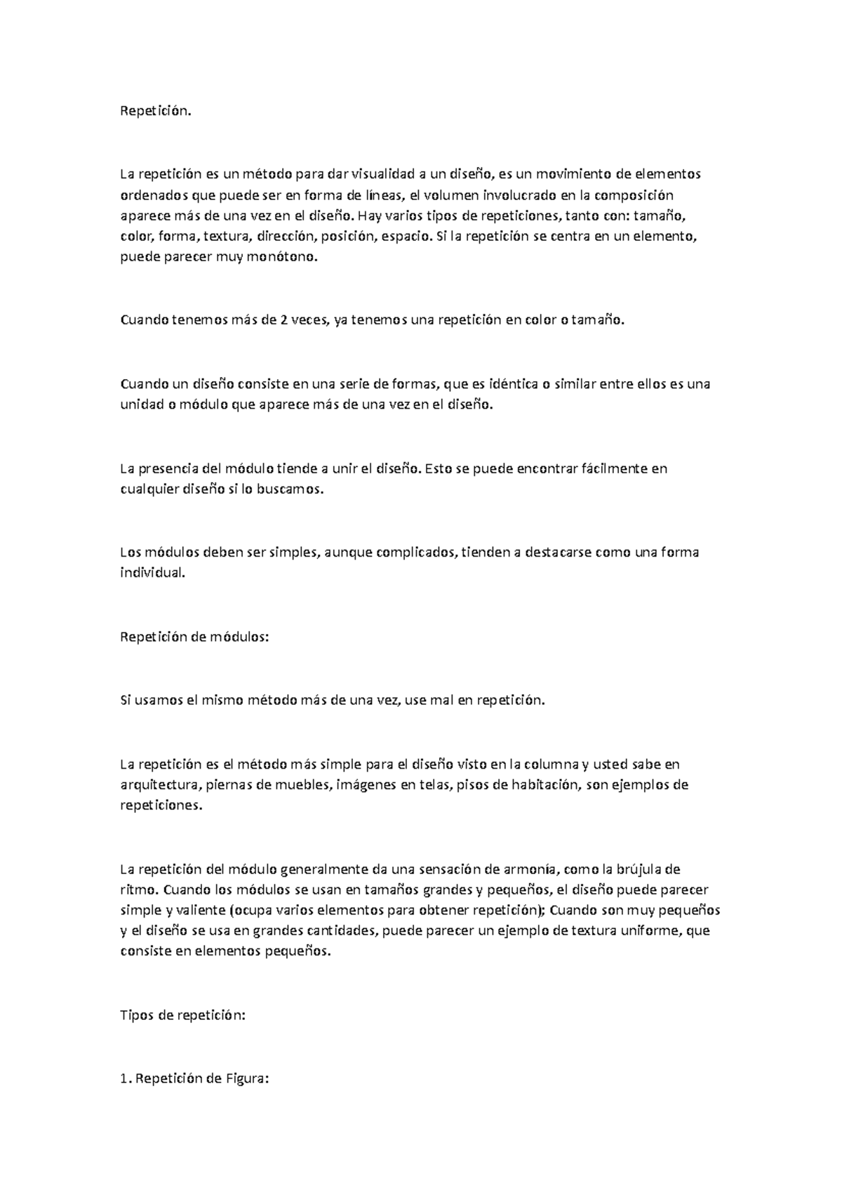 Repetición - euuu - Repetición. La repetición es un método para dar ...