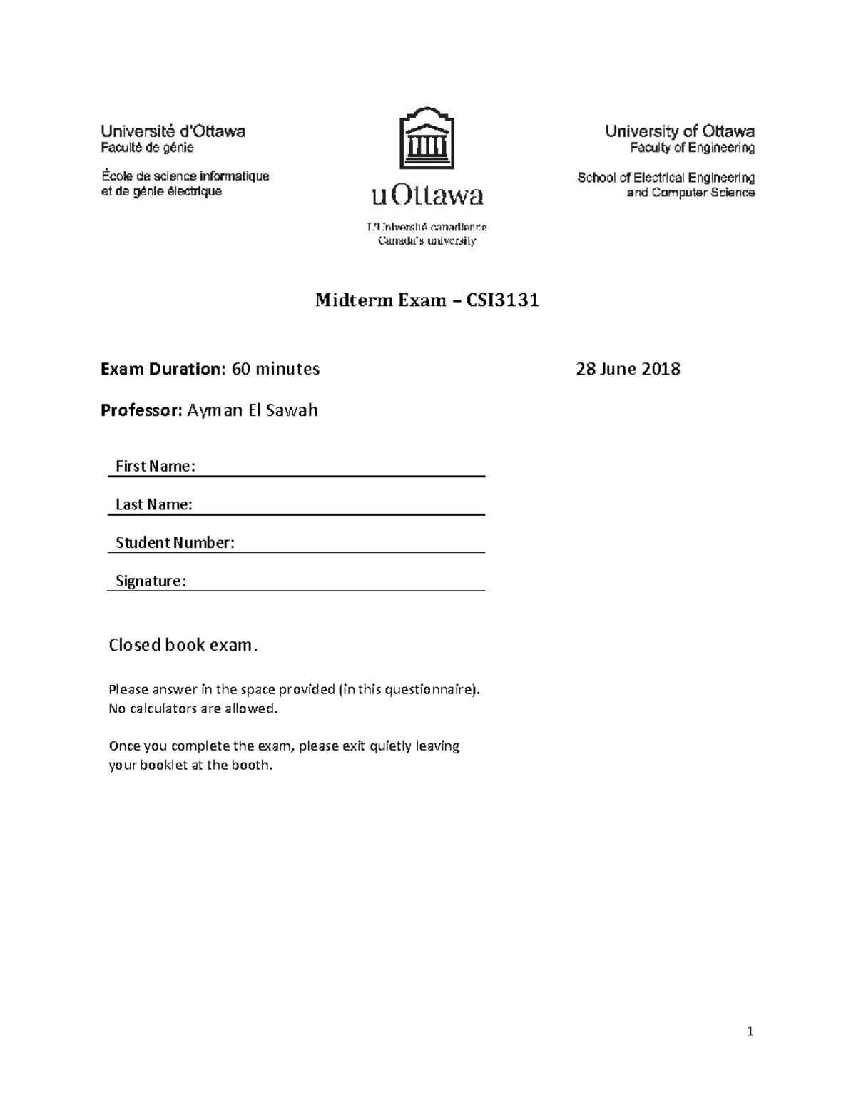 Midterm 9 July Summer 2018, questions and answers - Midterm Exam ...