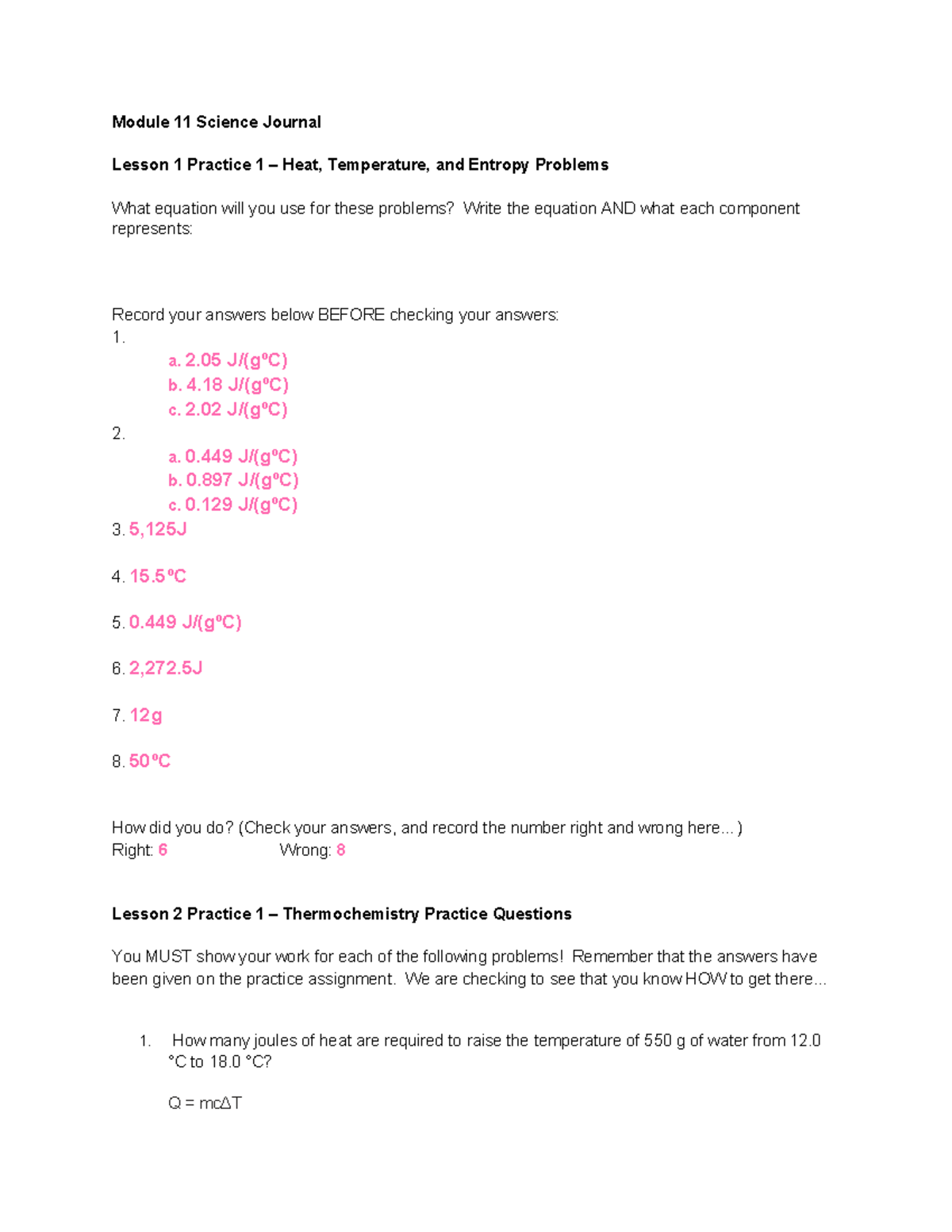 Module Eleven Science Journal and Guided Notes Submission - Module 11 ...