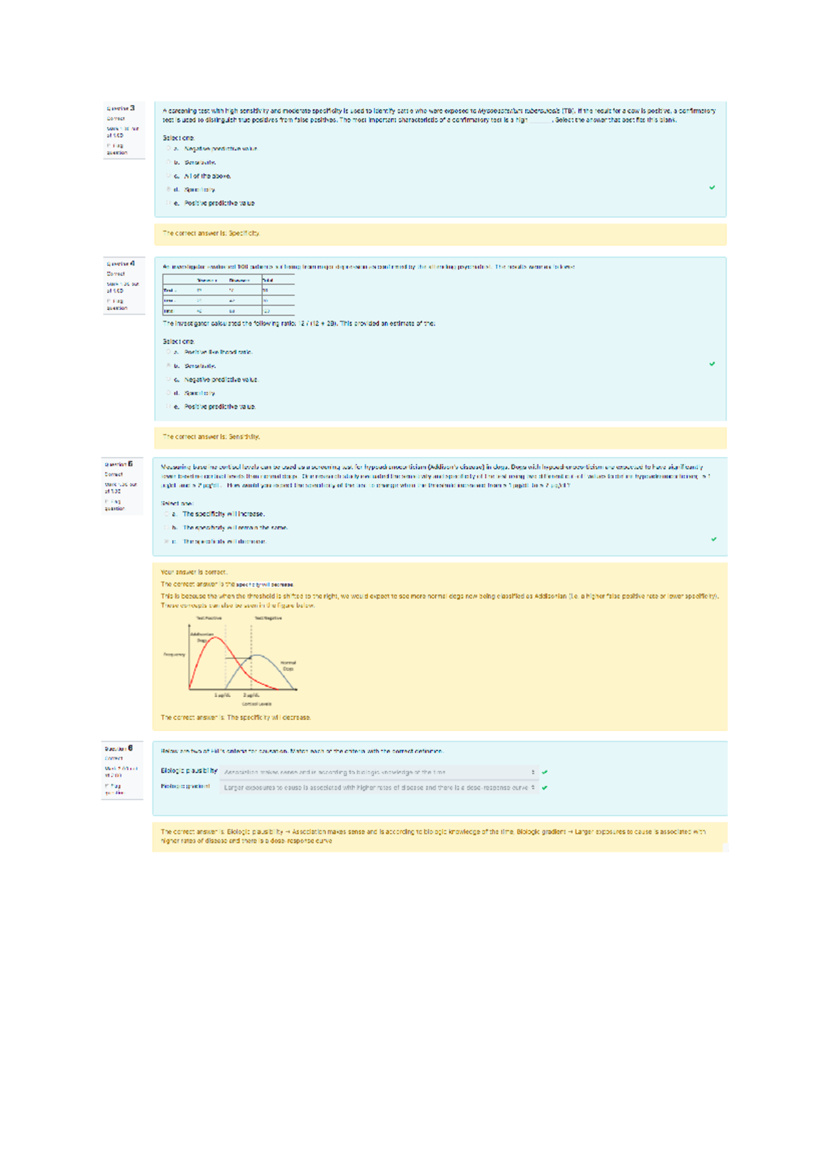 Week 4 - Weekly Quiz 4 - Veterinary Biostatistics and Epidemiology for ...