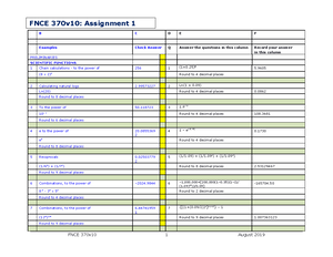 Fnce401 assign 2 - FNCE401v8 Assignment 2 Instructions Assignment 2 should be submitted after ...