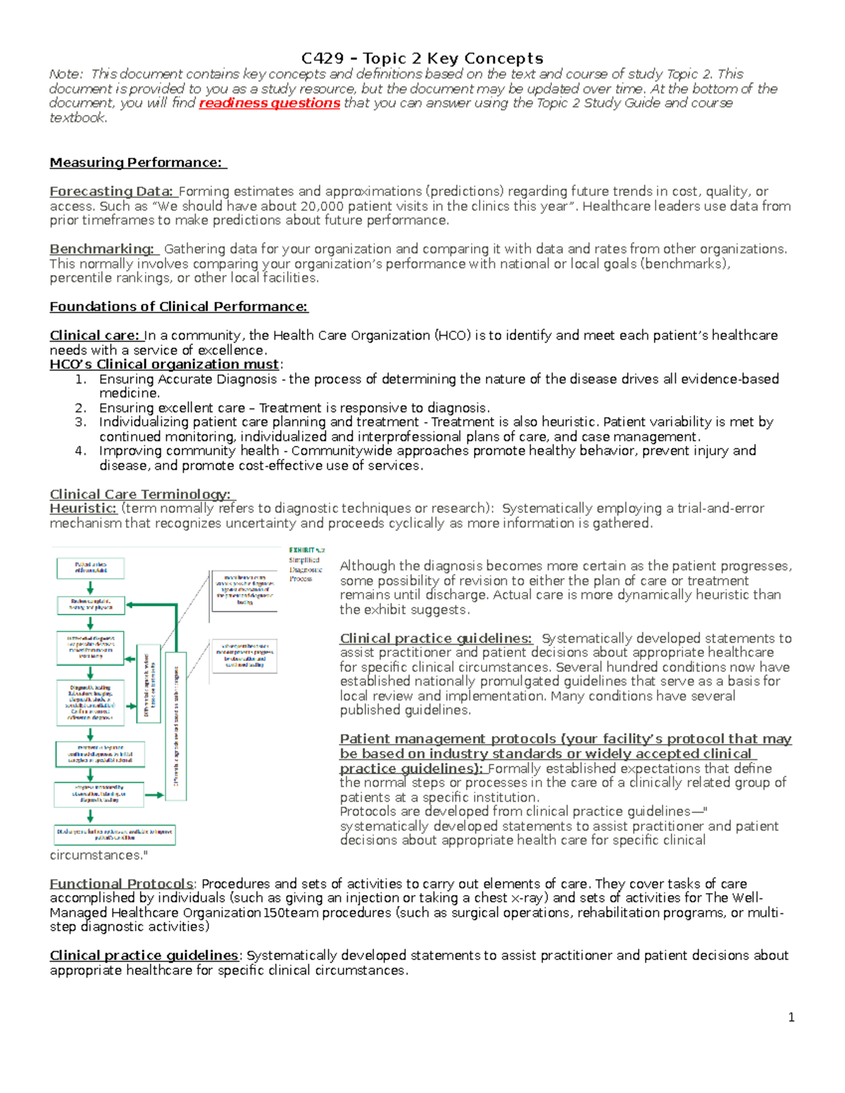 C429 Topic 2 Study Guide Ch. 5-9 - Note: This document contains key ...