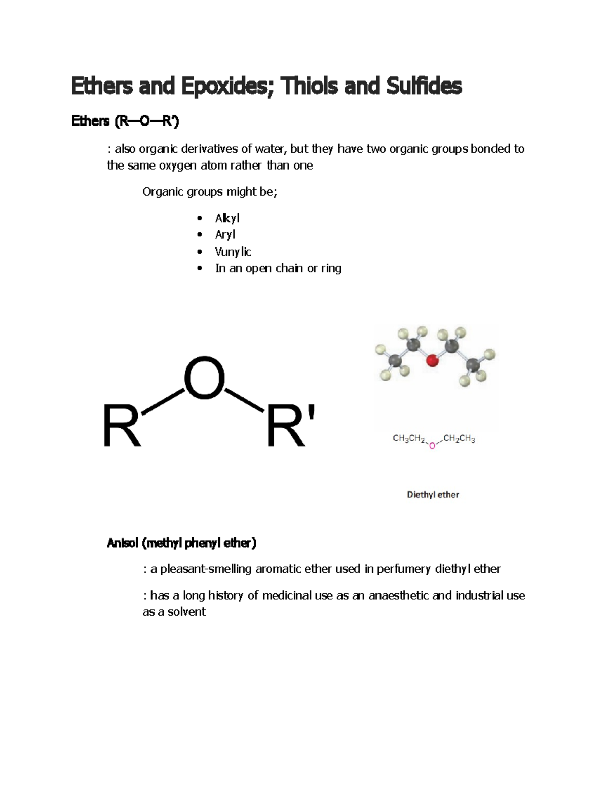 Ethers and Epoxides; Thiols and Sulfides - Heating the alkyl aryl ether ...