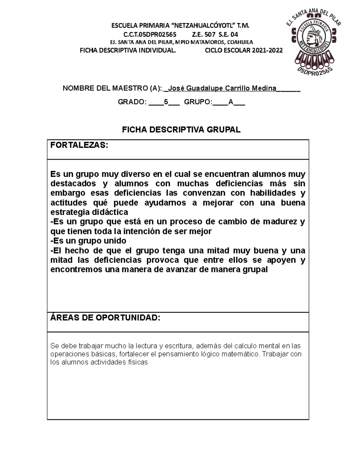 Planeaciones Entregar - ESCUELA PRIMARIA “NETZAHUALCÓYOTL” T. C.C.T Z. 507 S. 04 EJ. SANTA ANA ...