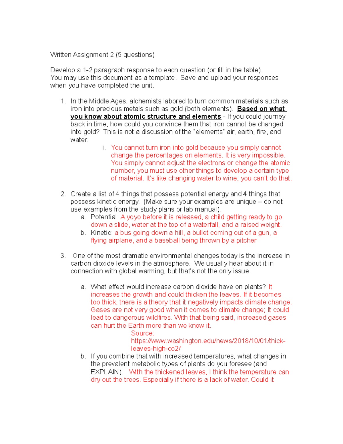 IB U2 Written Assignment-1 - Written Assignment 2 (5 questions) Develop a 1-2 paragraph response ...