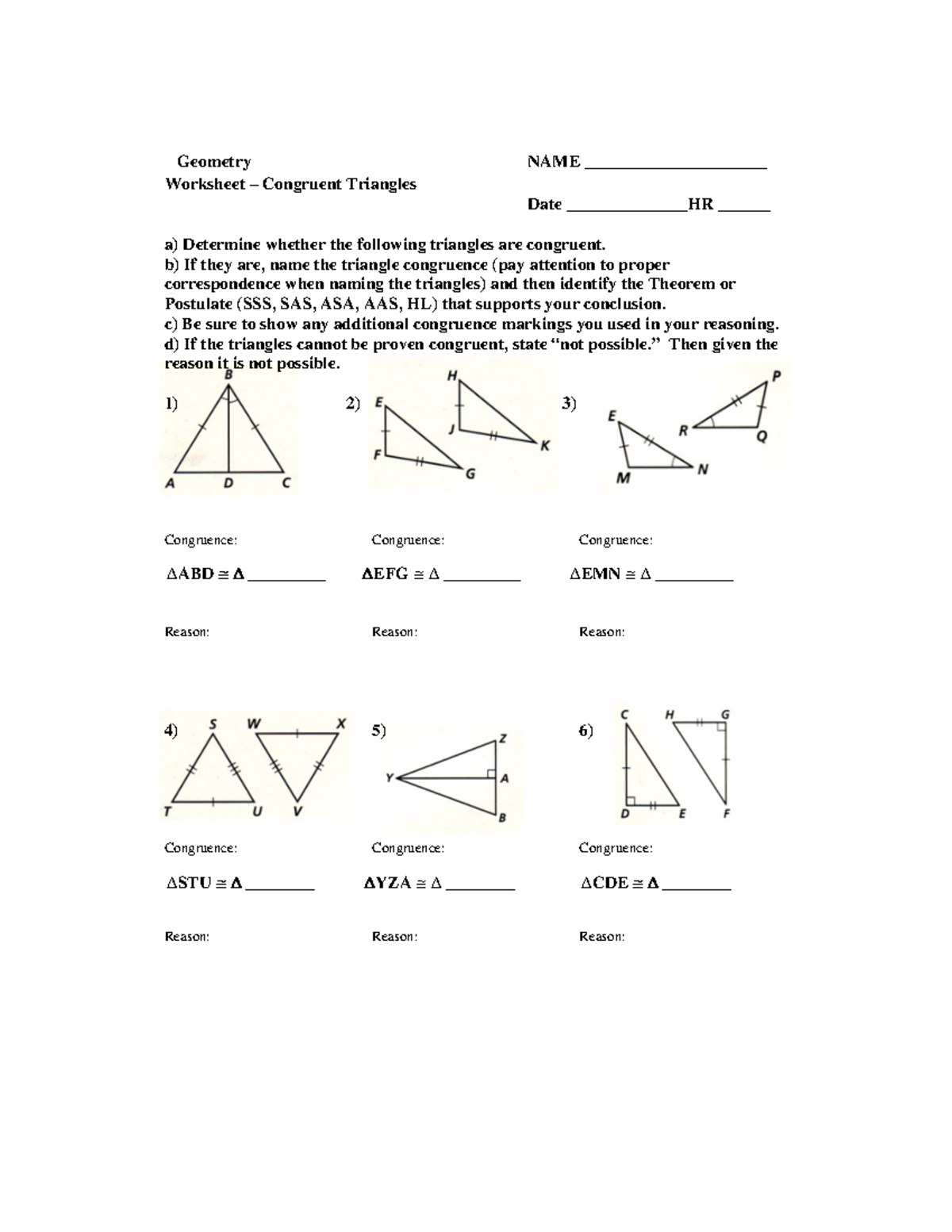 Gco78 practice - notes - Geometry NAME _____________________ Worksheet ...