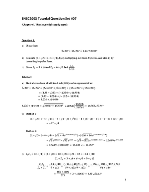 ENSC2003 - UWA - Engineering Electrical Fundamentals - Studocu