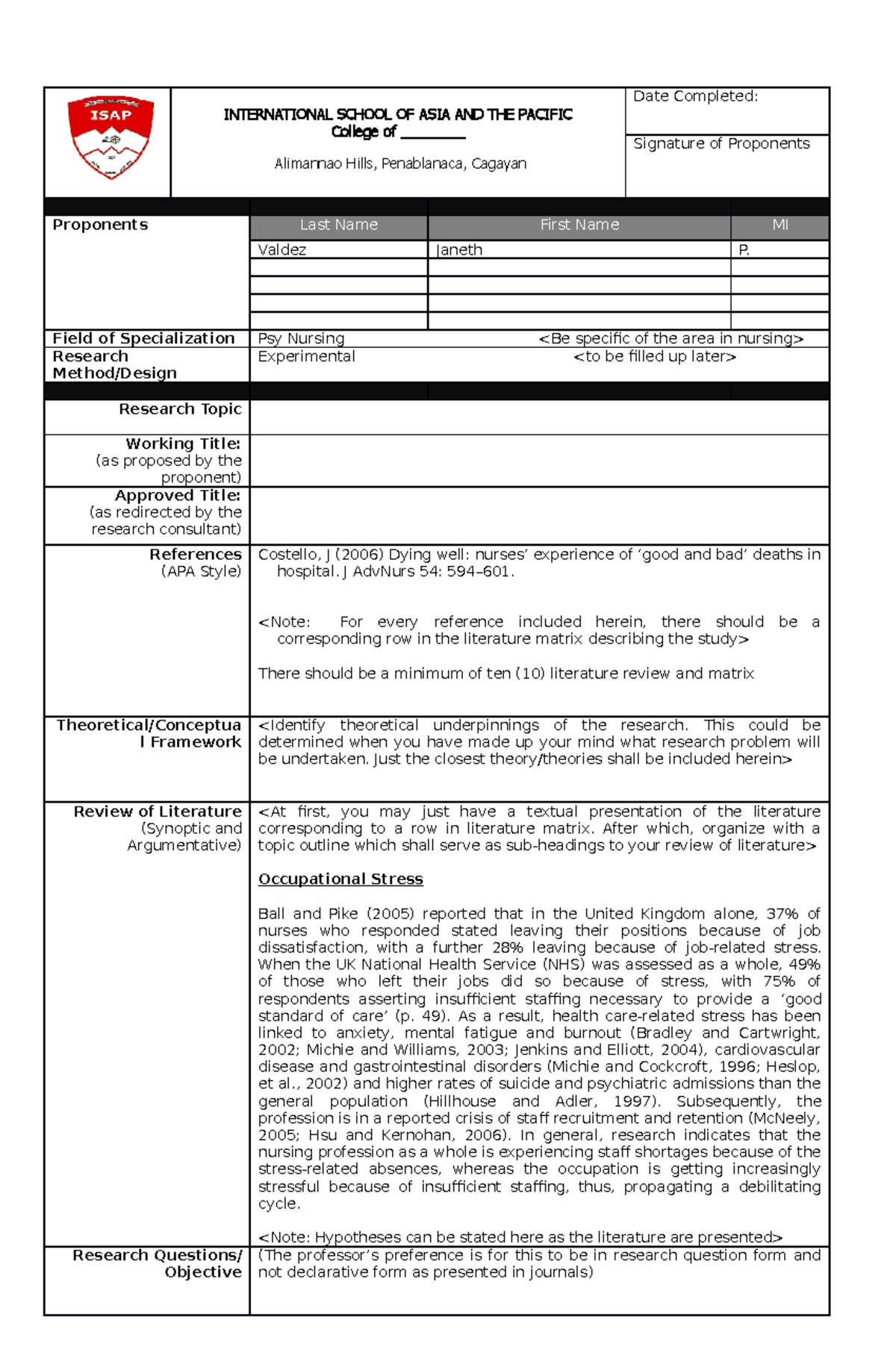 Research Capsule for Beginners - INTERNATIONAL SCHOOL OF ASIA AND THE ...