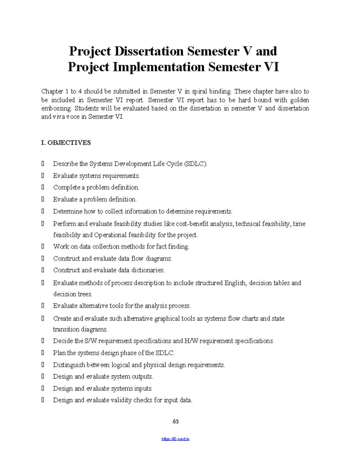 Project Implementation Guide (E-next - Project Dissertation Semester V and Project ...
