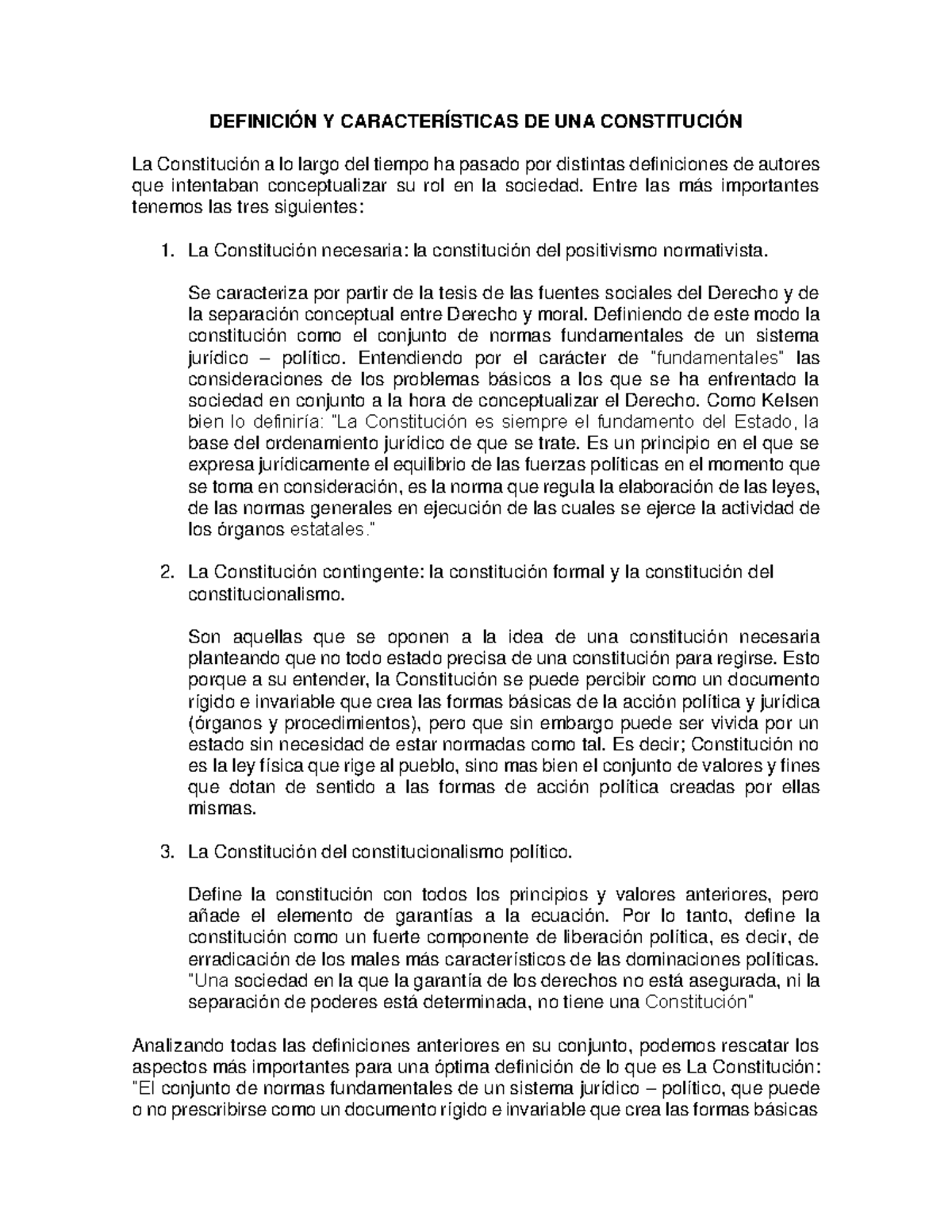 Definición Y Características DE UNA Constitución - DEFINICIÓN Y ...