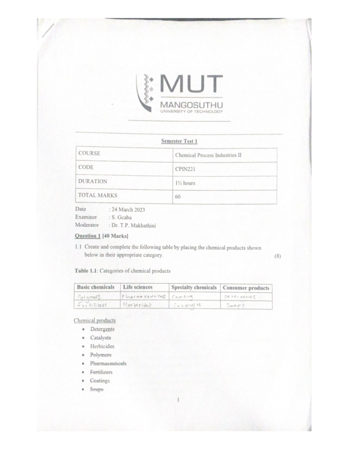 MUT - not sure of paper but question paper - MATEL02 - Studocu