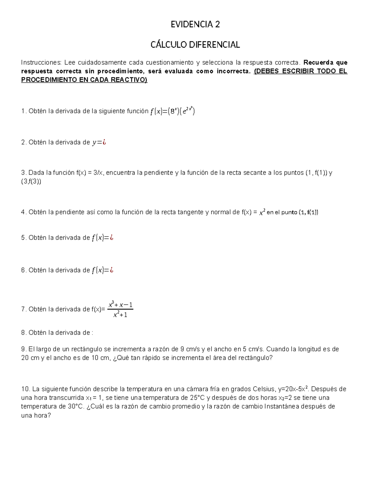 Evidencia 2 CD - Evidence 2 Contemporary world - EVIDENCIA 2 CÁLCULO ...