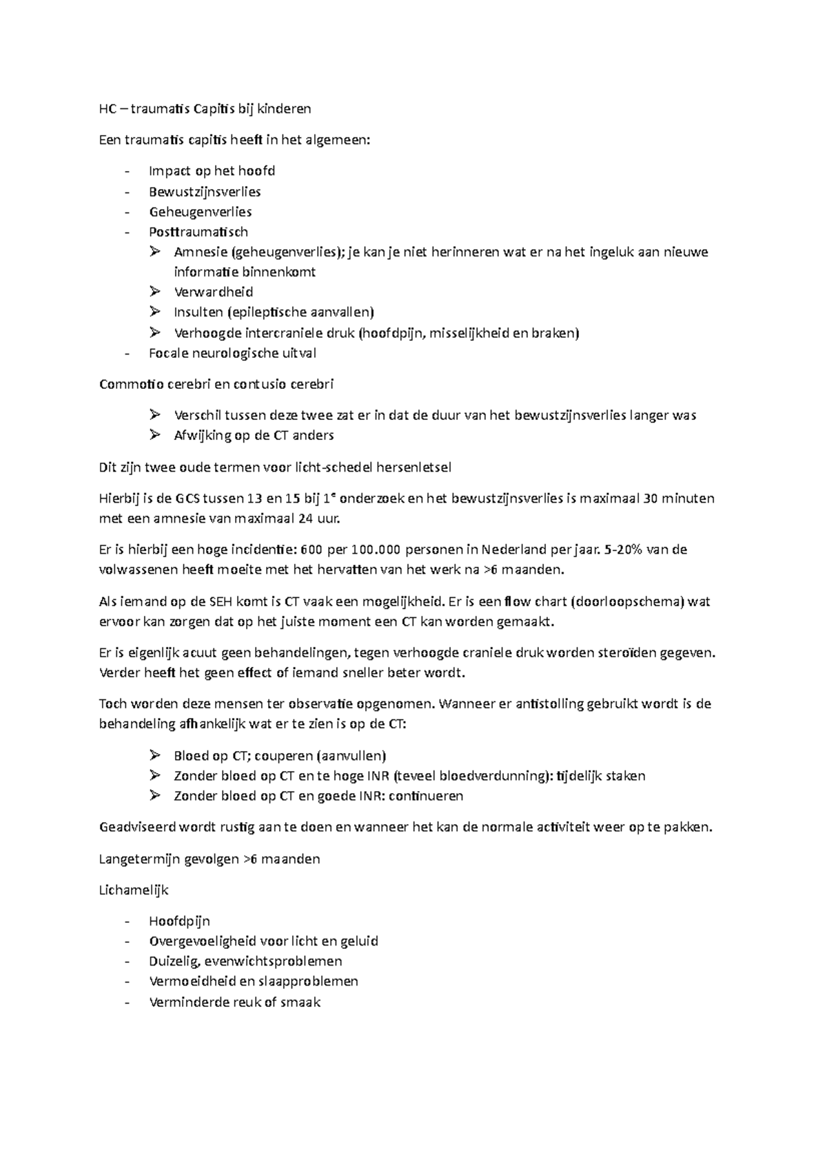 Traumatis capitis bij kinderen - HC – traumatis Capitis bij kinderen ...