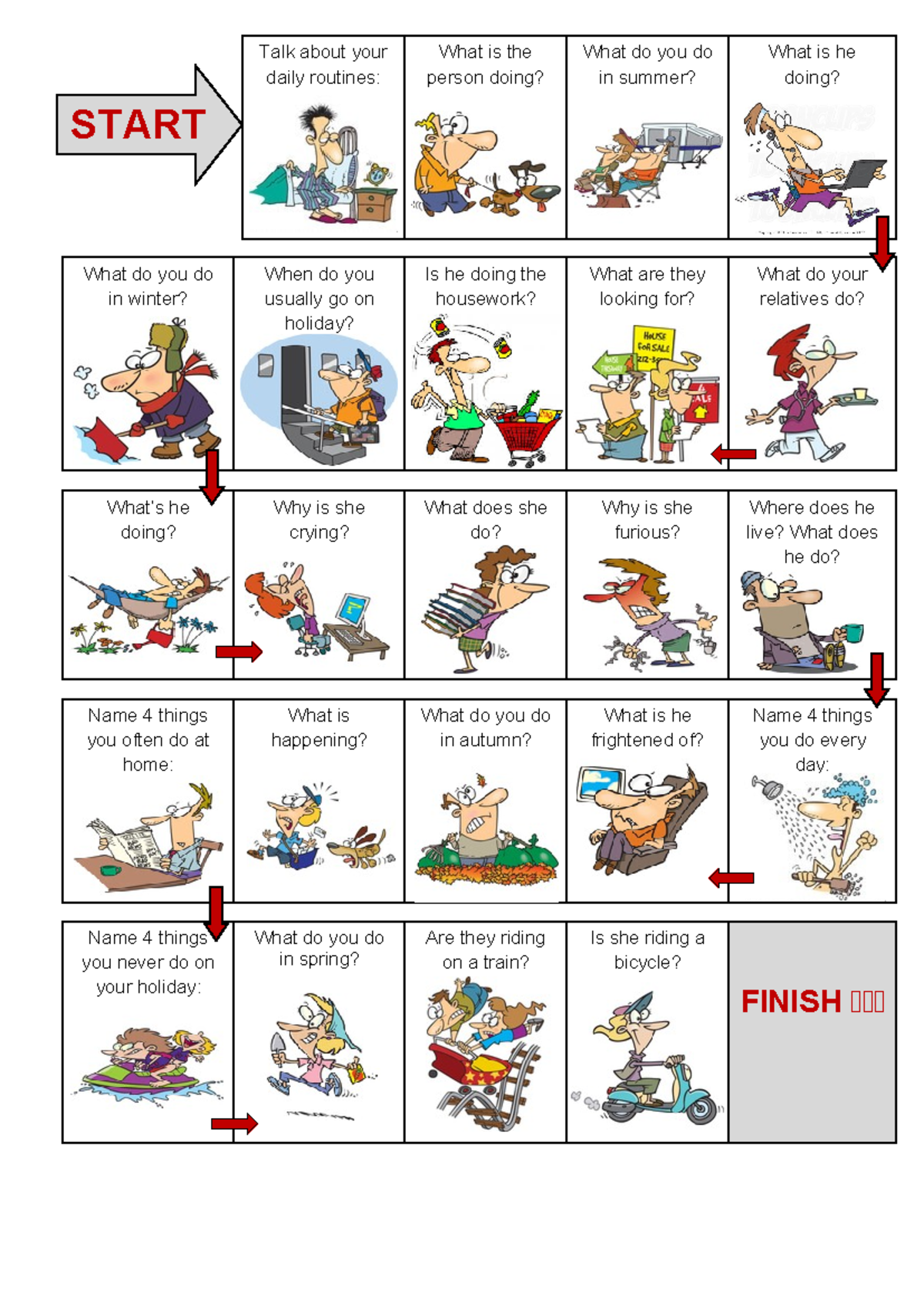 Present-simple-vs-present-continuous-speaking-acti 79119 - Start ame ...