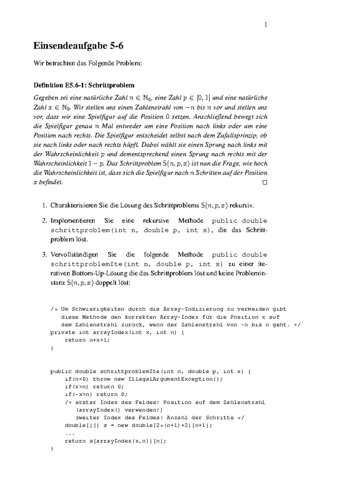 Aufgabe 5.6 Einführung in die objektorientierte Programmierung - 1 ...