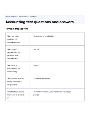Accounting Exam 1 Ch. 1-4 Flashcards Quizlet - Accounting Exam 1 Ch. 1 ...