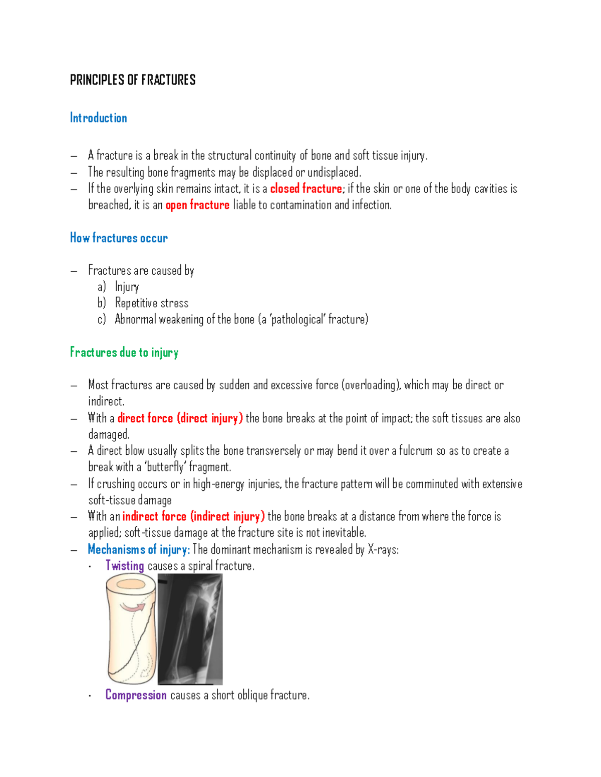 Principles OF Fractures - PRINCIPLES OF FRACTURES Introduction − A ...