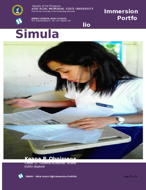 WORK Immersion Objectives AND Guidelines Output - WORK IMMERSION WORK ...