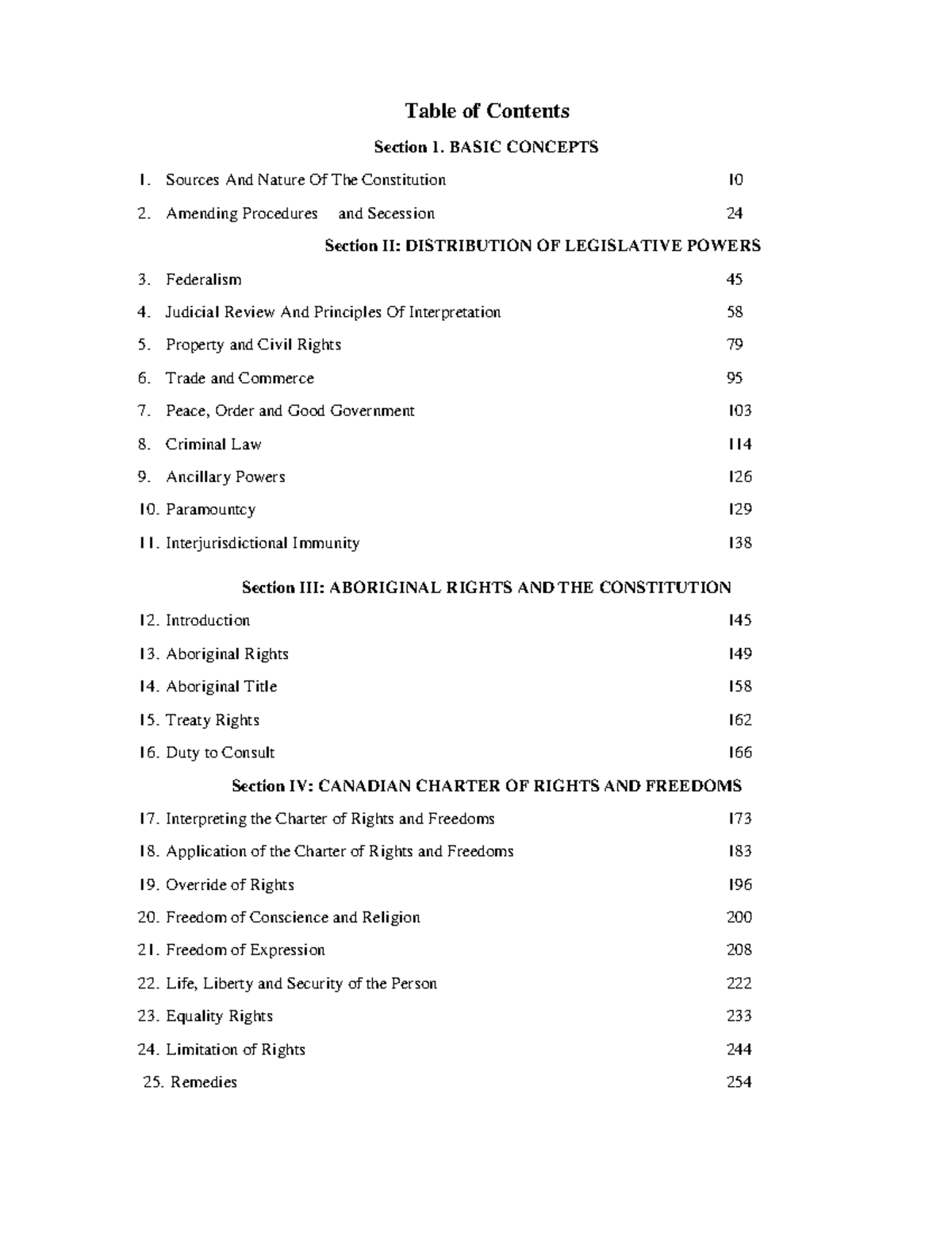 Constitutional Law Note January 2022 Preview Pages - Table of Contents ...