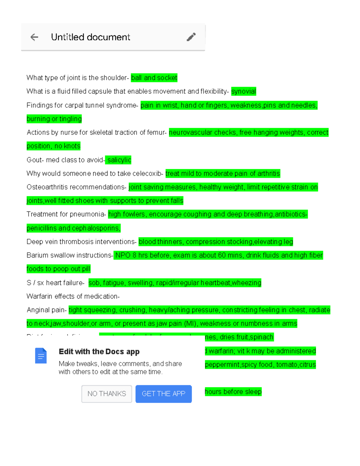 Sem 2 midterm - What type of joint is the shoulder- ball and socket What is a fluid filled ...
