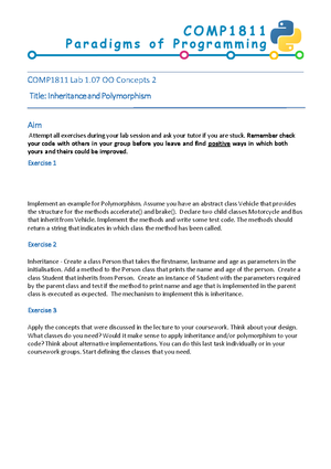 COMP1811 1.00.a Lab - Getting Started With Py Charm - COMP18 11 Lab ...