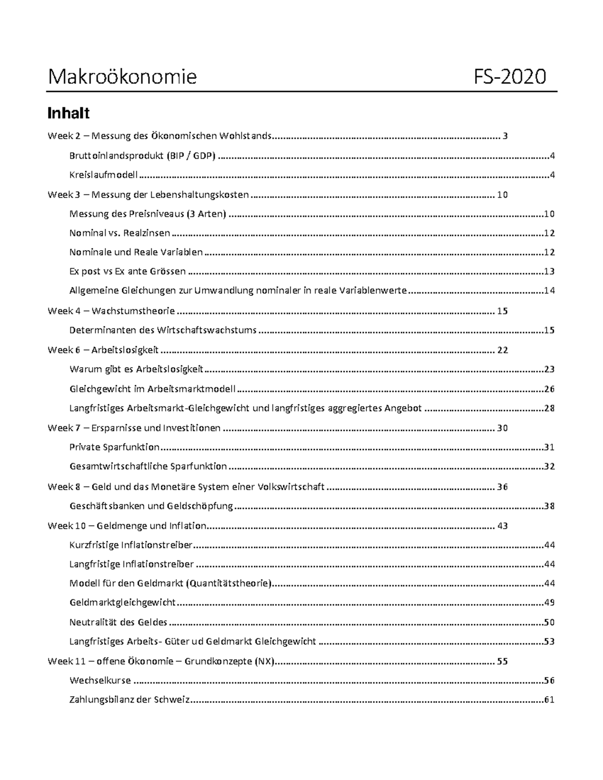 Makroökonomie - Warning: TT: undefined function: 32 Warning: TT: undefined function: 32 Inhalt ...