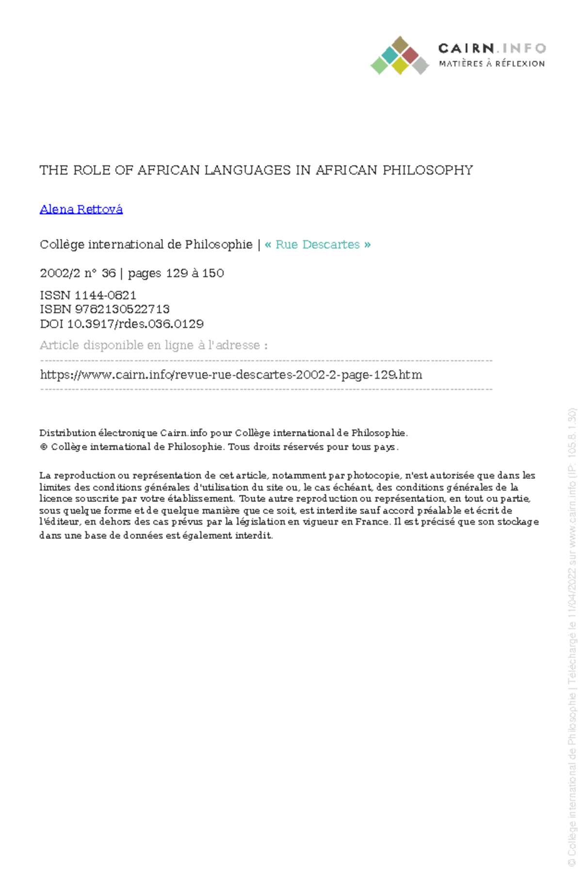 Summary of Introduction to African Philosophy notes and scopes to equip ...