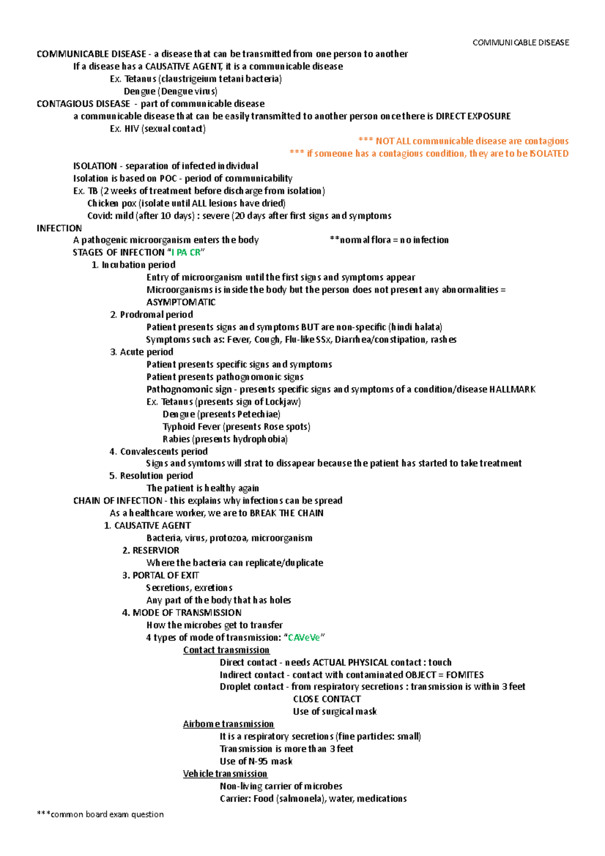 Communicable disease - COMMUNICABLE DISEASE - a disease that can be ...