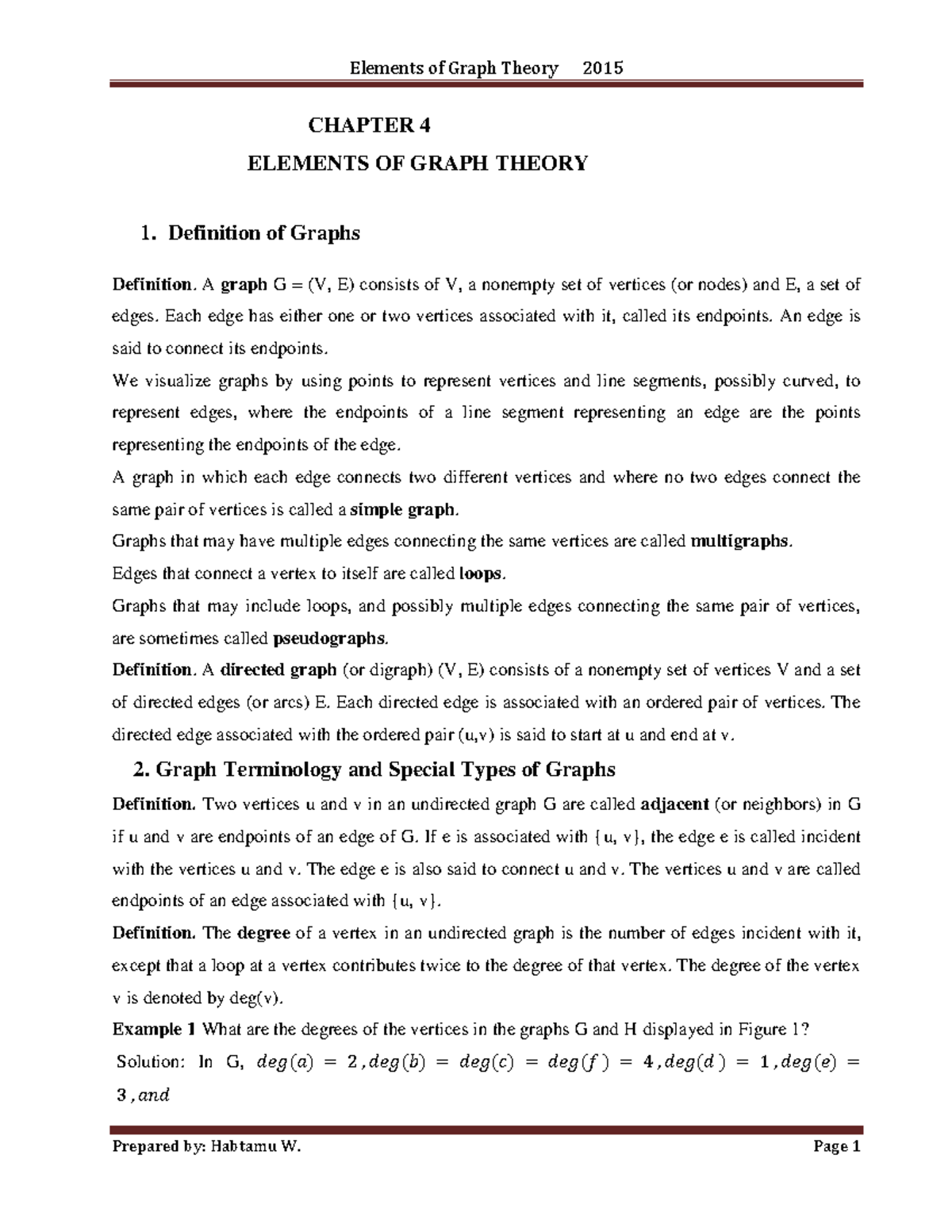 Graphssss - sssssssssssssssssssssssssssss - CHAPTER 4 ELEMENTS OF GRAPH ...