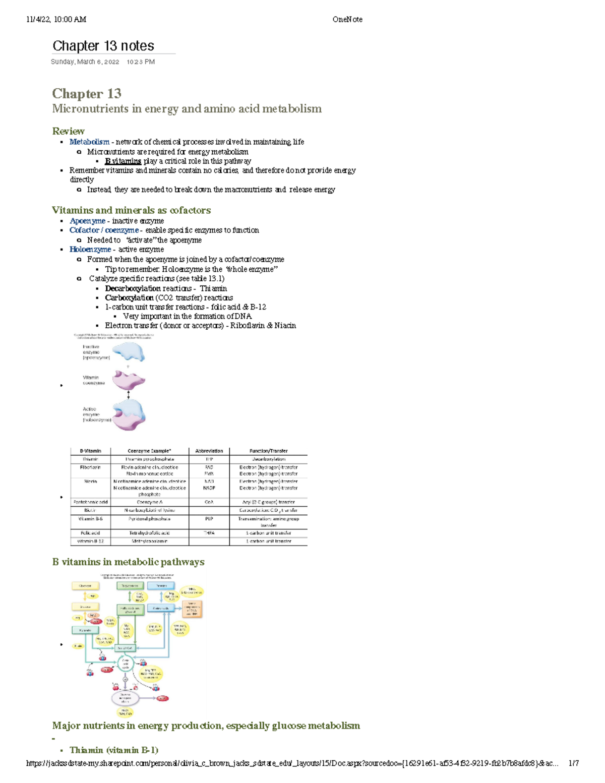 Chapter 13 notes - NUTR315 - Chapter 13 notes Sunday, March 6, 2022 10: ...