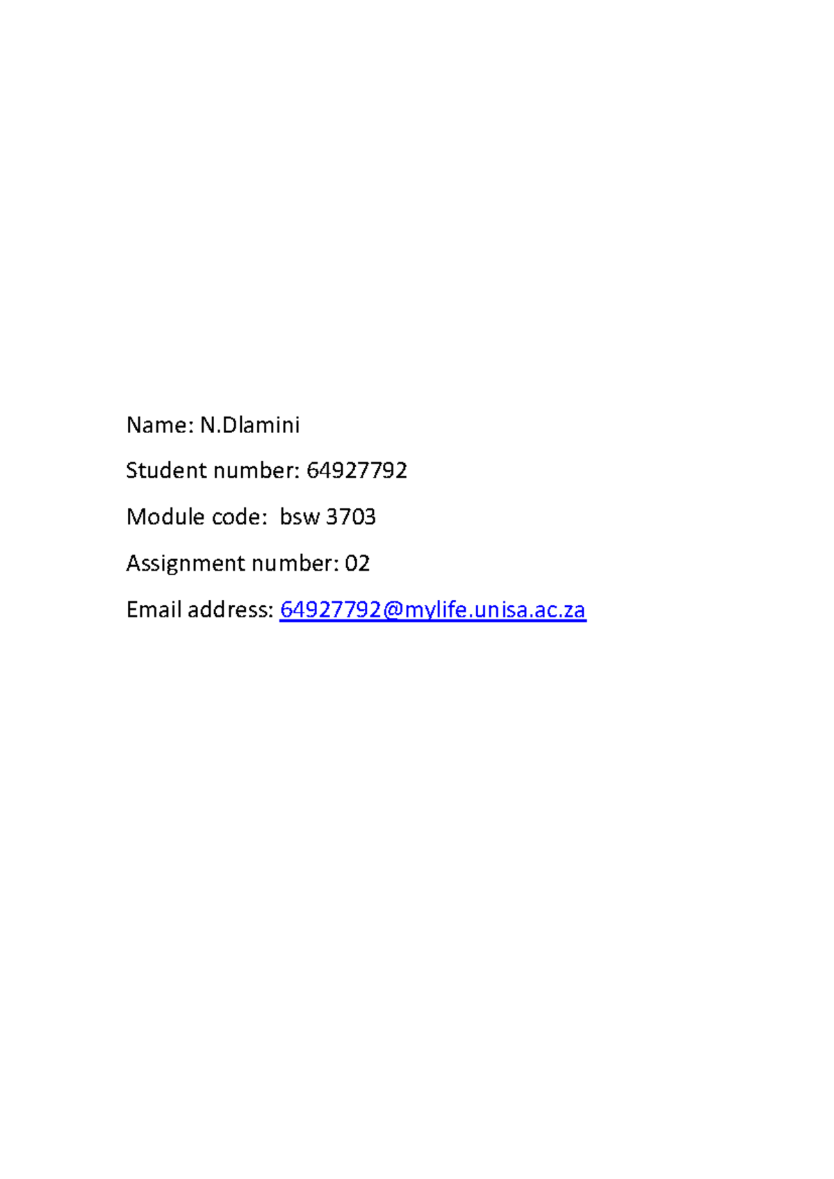 Namebs~1 - Summary Maths for Engineers Custom Book Source Book - Name: N Student number ...