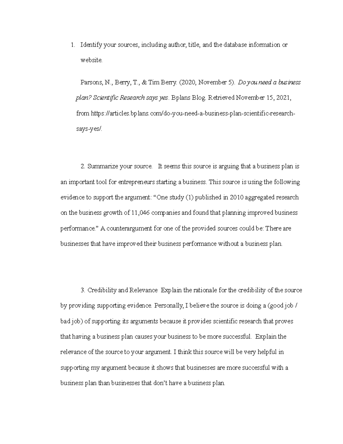 ENG 123 3-4 Annotating Your Sources - Identify your sources, including ...