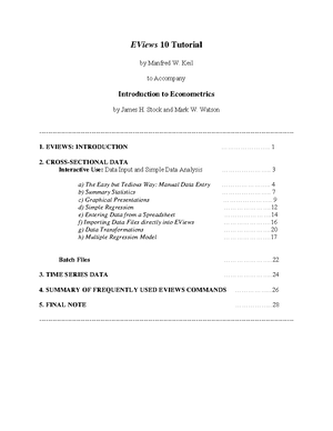 Lab3 - lab work - EC2603 Econometrics for Finance Lab3 ...