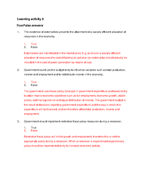 Learning activity 4 answers - Answers to Learning Activity: Learning ...