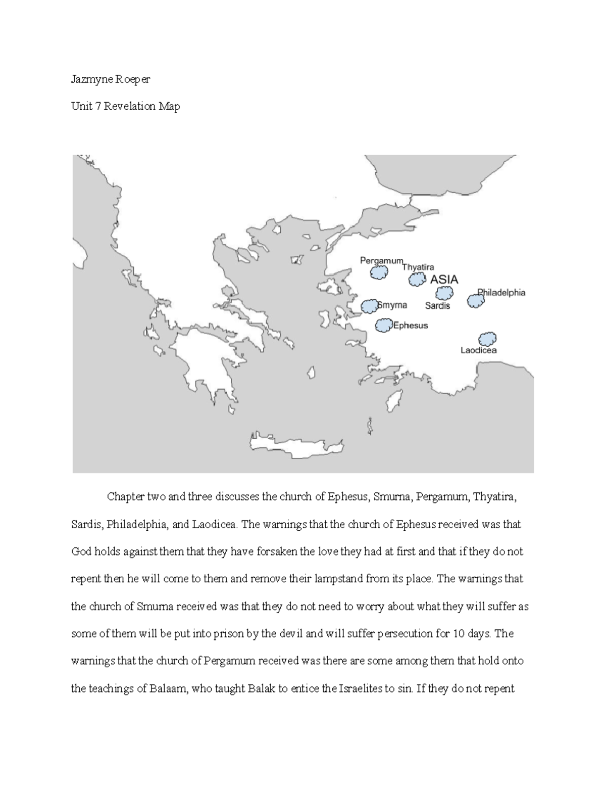 Unit 7 revelation map written portion - Jazmyne Roeper Unit 7 ...