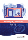 ARM1505 - Unisa - eletronic records management - Studocu