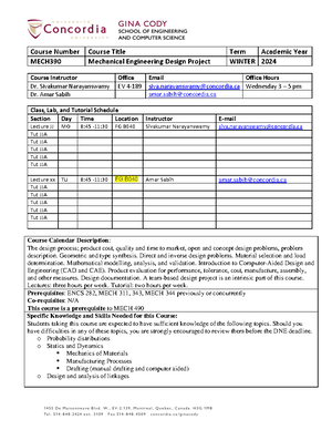 MECH375 Notes - mech 390 - CONTENTS CHAPTER 1: FREE VIBRATION OF ...